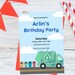 Trash Truck Birthday Invitation, Canva Template (digital) - Etsy