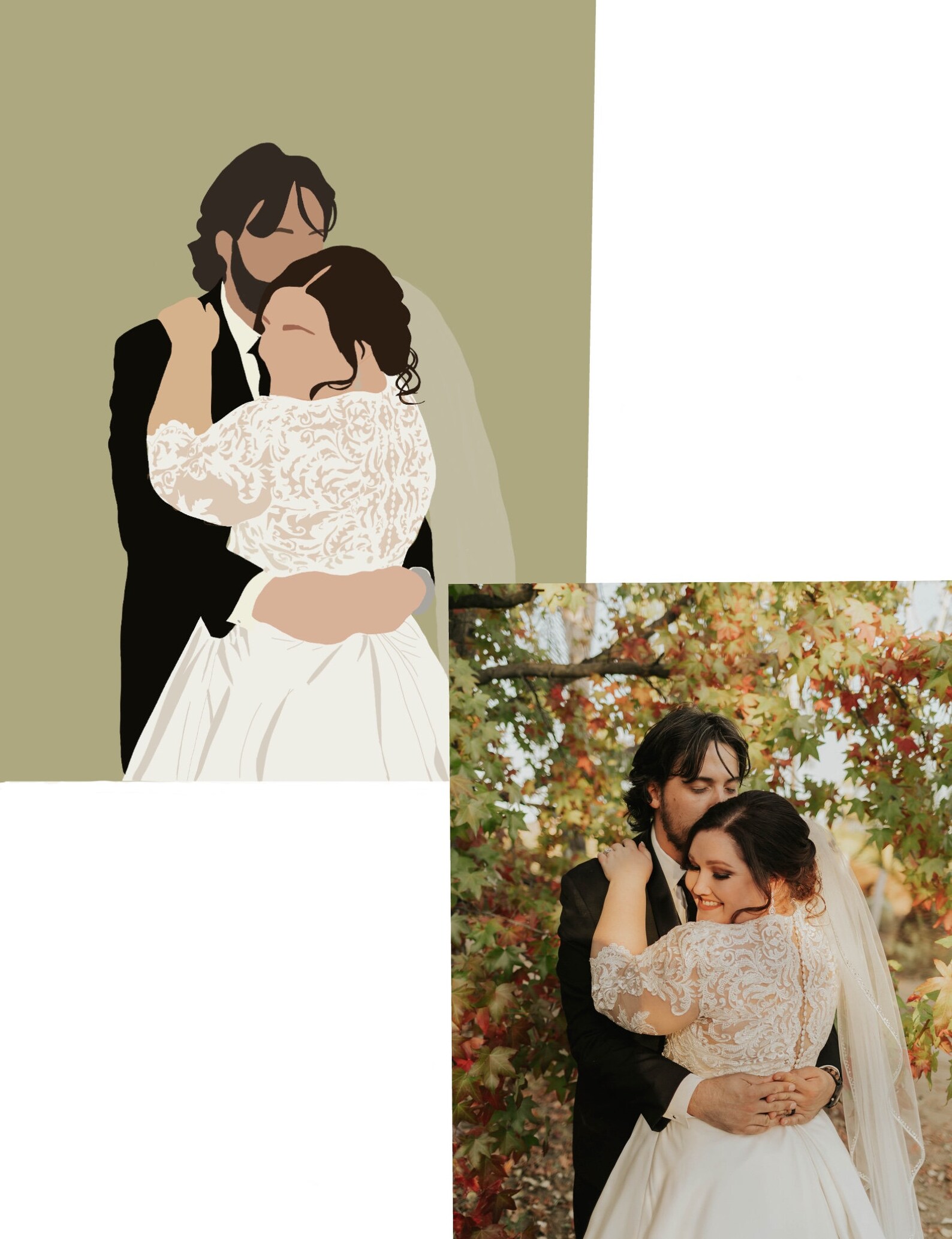 Faceless Portrait, Faceless Drawings, Custom Faceless Portrait ...