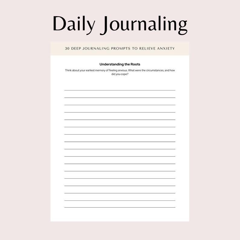 Mental Health Journal, Printable Anxiety and Depression Workbook ...