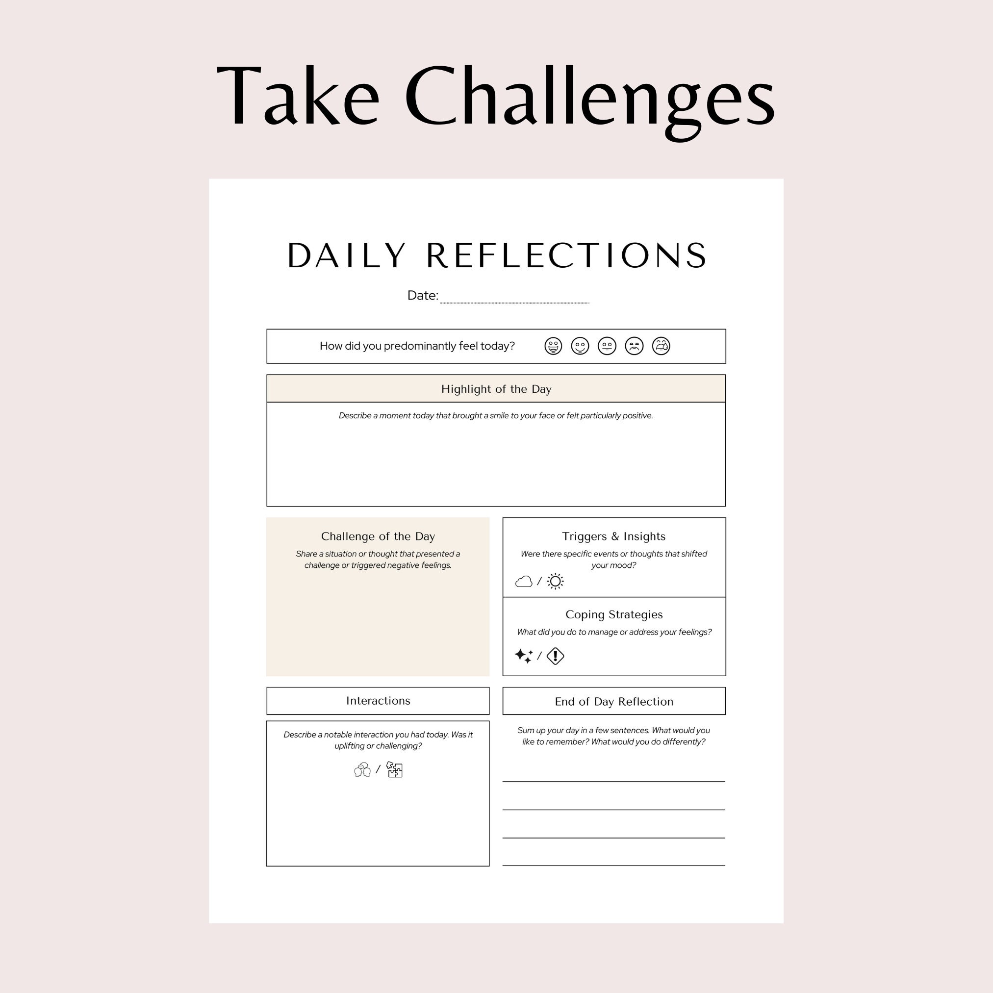 Mental Health Journal, Printable Anxiety and Depression Workbook ...