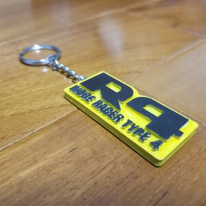 3D Printed Ridge Racer Type 4 Logo Keychain (yellow/black) - Etsy