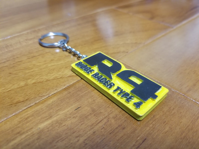 3D Printed Ridge Racer Type 4 Logo Keychain (yellow/black) - Etsy