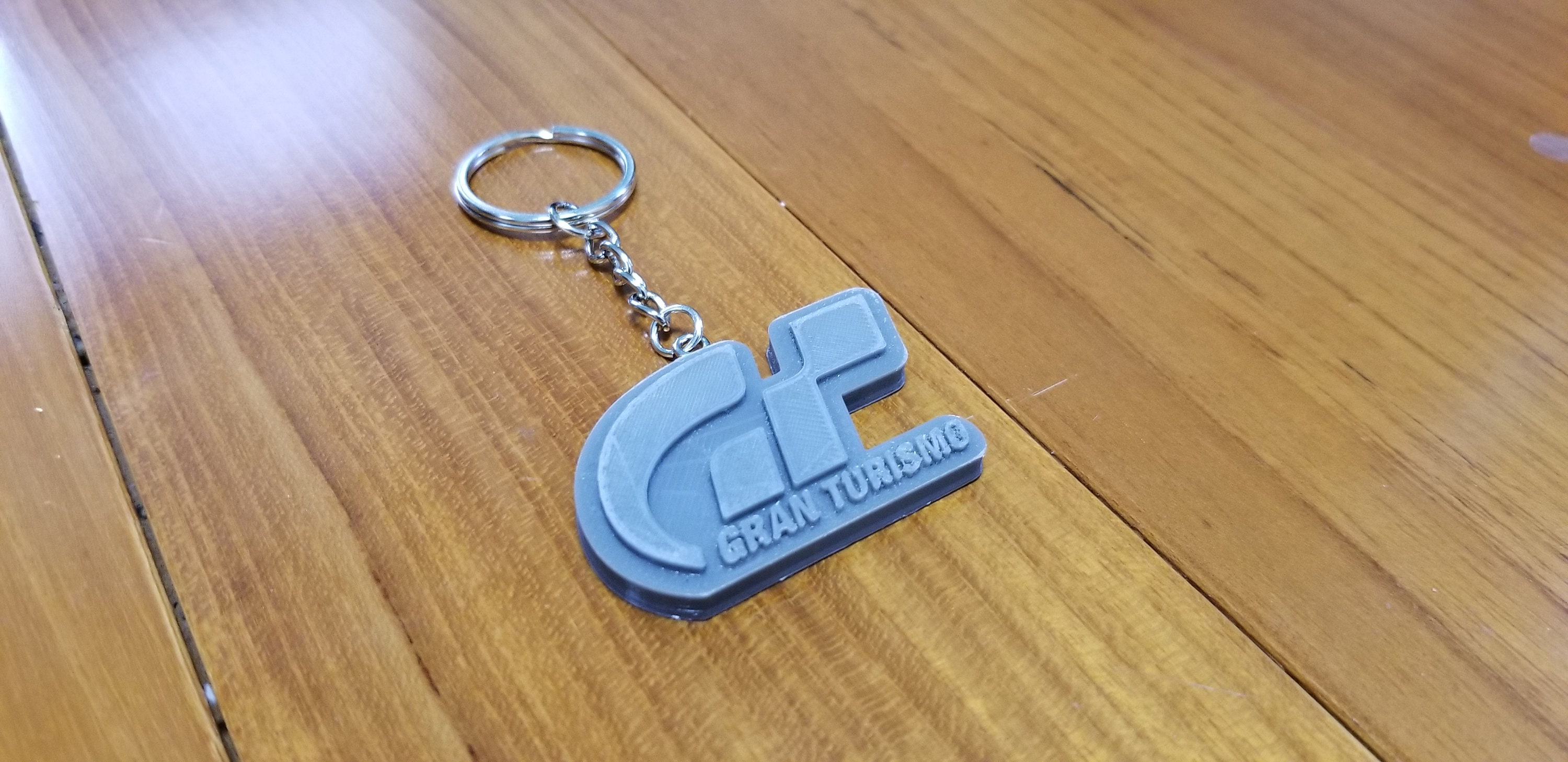 3D Printed Gran Turismo Logo Keychain unpainted - Etsy