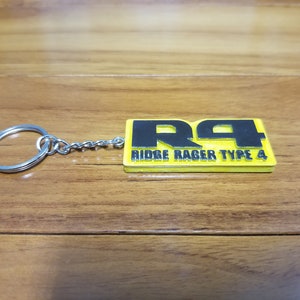 3D Printed Ridge Racer Type 4 Logo Keychain (yellow/black) - Etsy