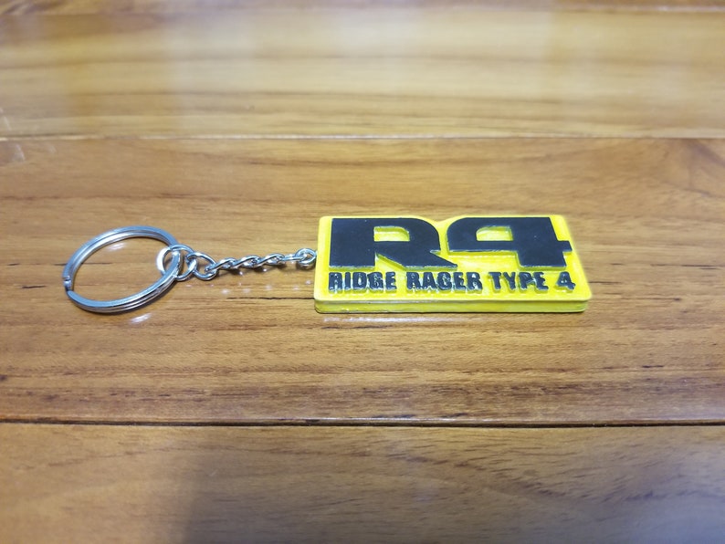 3D Printed Ridge Racer Type 4 Logo Keychain (yellow/black) - Etsy
