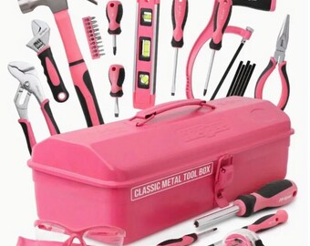 30pcs/set Tool Set Pink Toolbox Hammer Wrench Hardware Tool Complete ...