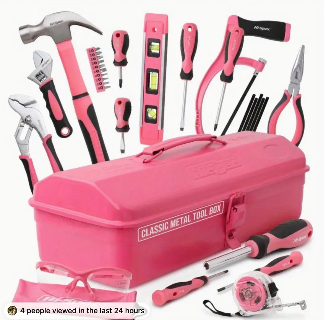 30pcs/set Tool Set Pink Toolbox Hammer Wrench Hardware Tool Complete ...