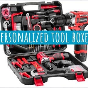 85 Pcs Household Tool Set With 12V Power Drill, Cordless Drill Tool Kit ...