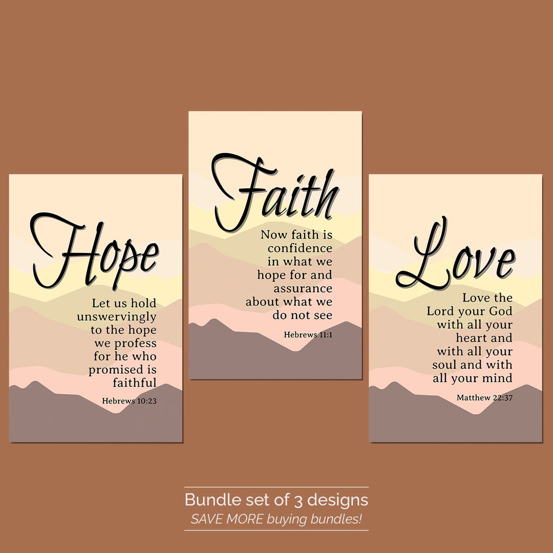 Bundle Set of 3 Bible Verses Digital Download Digital Print Printable ...