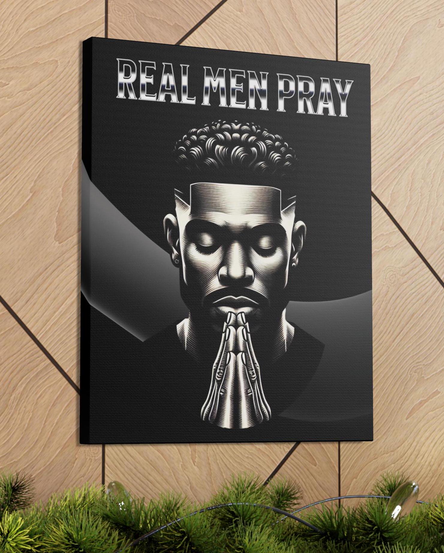 Real Men Pray Canvas Gallery Wraps - Etsy