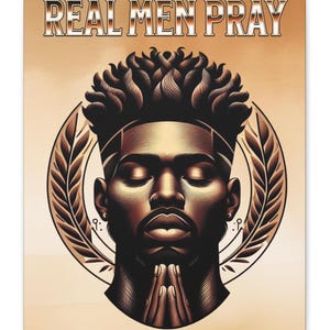 Real Men Pray Canvas Gallery Wraps - Etsy