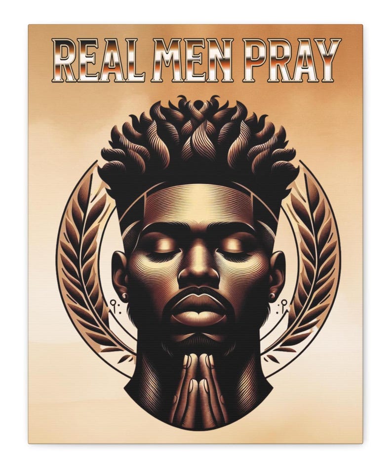 Real Men Pray Canvas Gallery Wraps - Etsy
