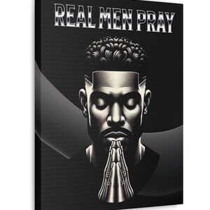 Real Men Pray Canvas Gallery Wraps - Etsy