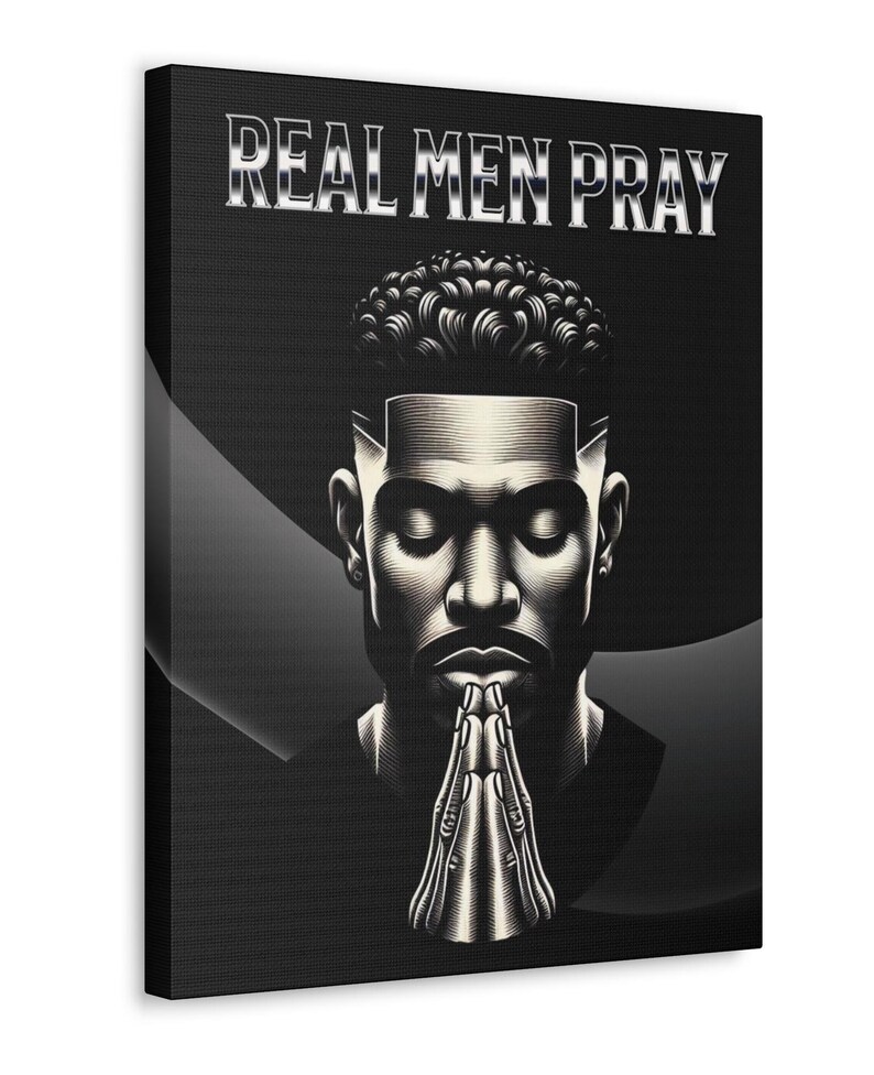 Real Men Pray Canvas Gallery Wraps - Etsy