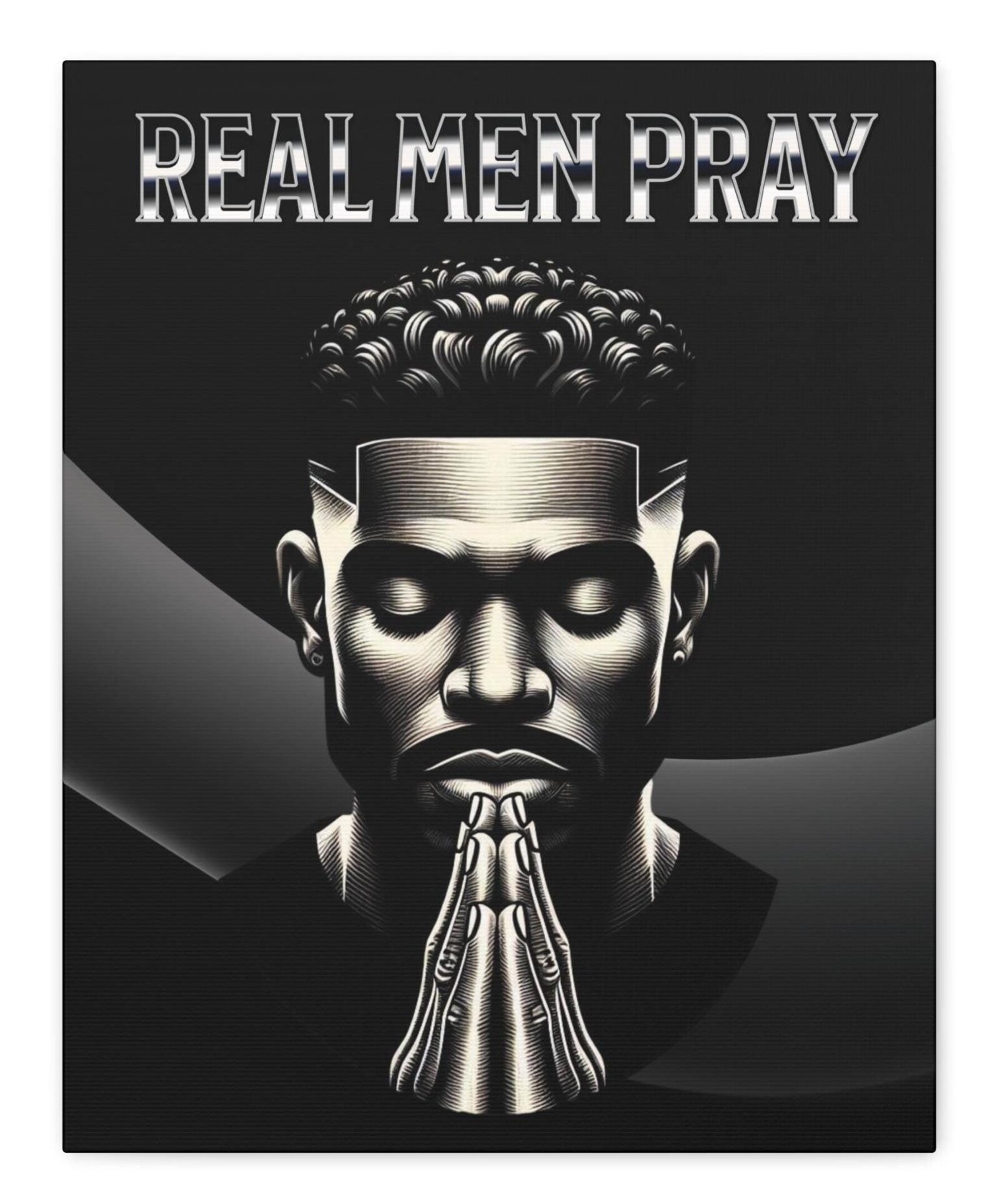 Real Men Pray Canvas Gallery Wraps - Etsy