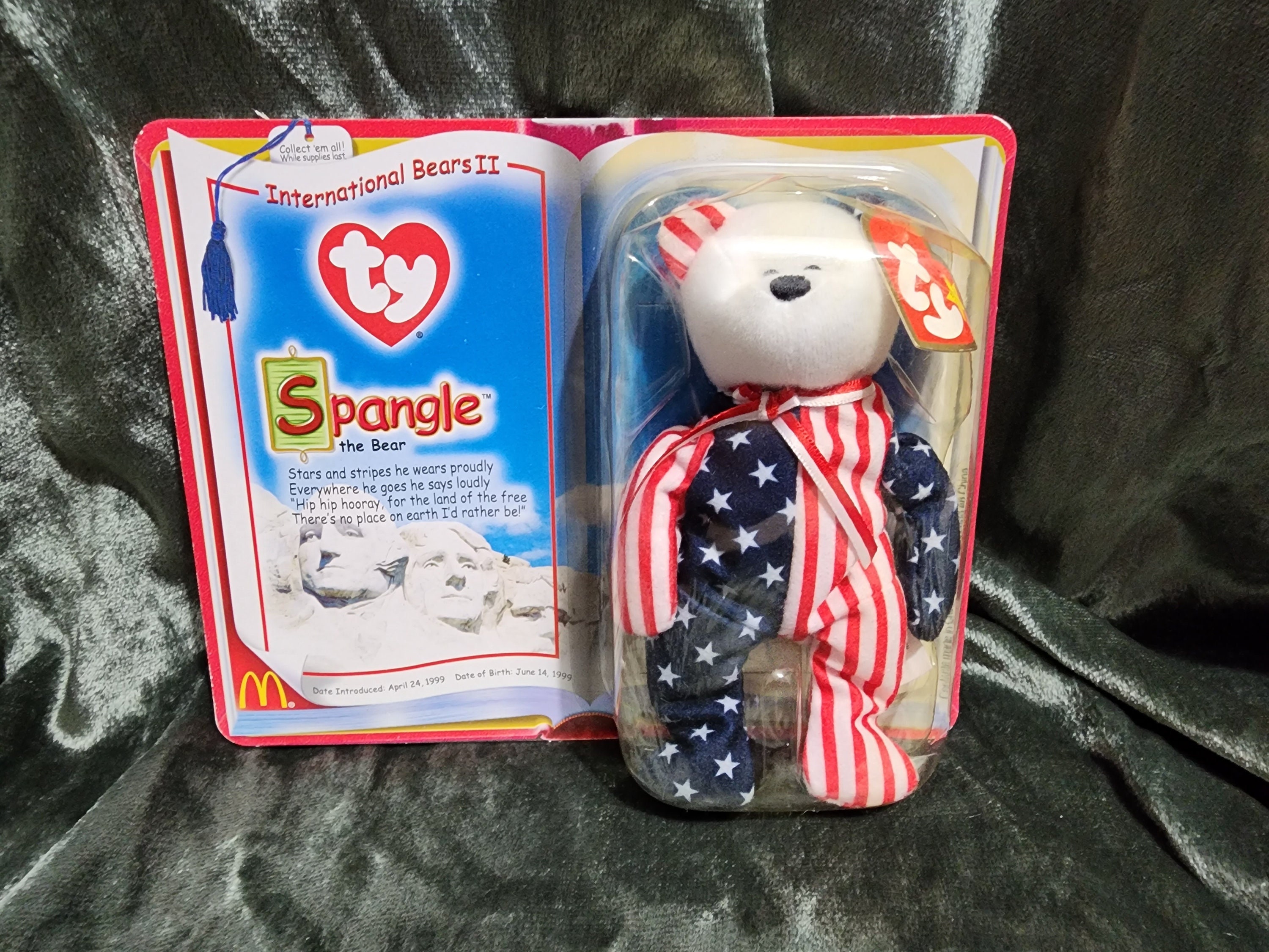 Mcdonald's spangle the Bear Beanie Baby Toy - Etsy