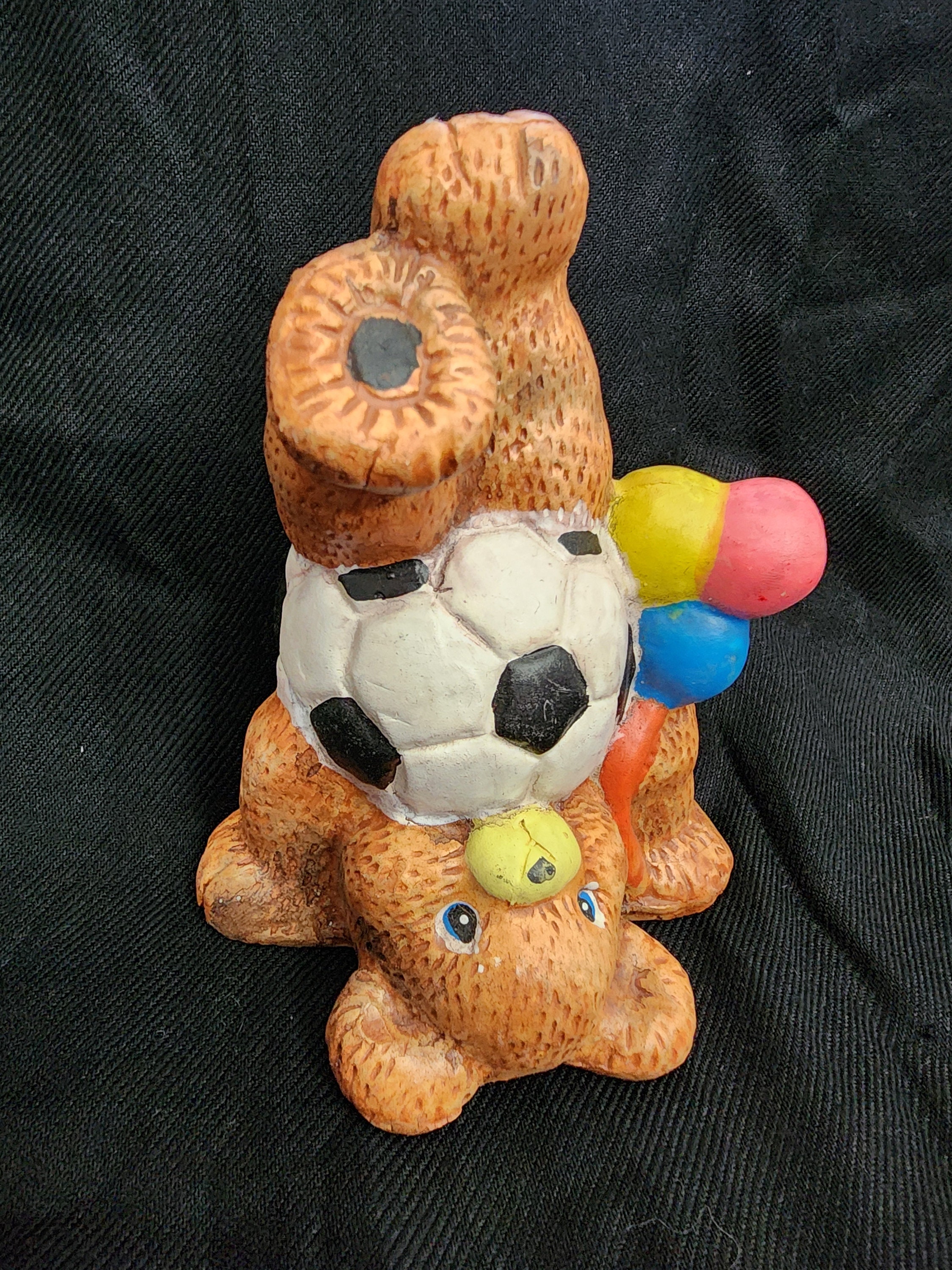 Soccer Ball Bear Figurine - Etsy