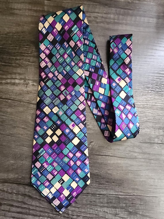 100% Silk Retro Tie - Gem