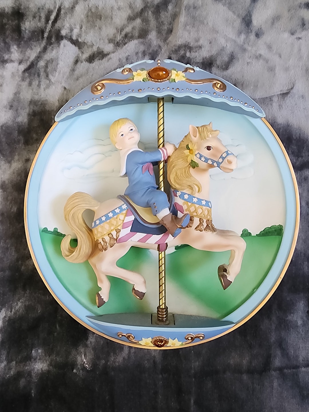 Bradford Exchange Musical Carousel Plate - Etsy