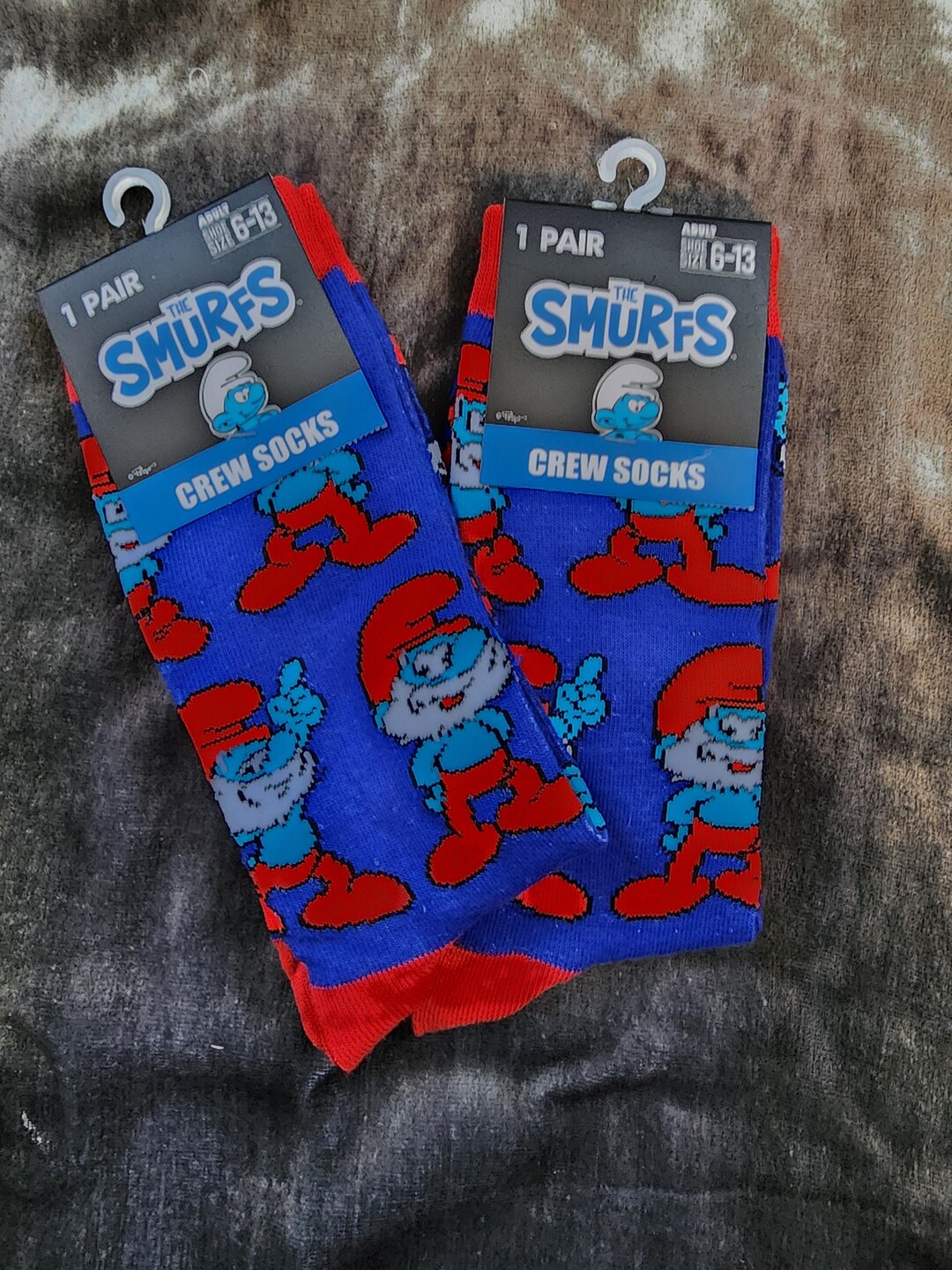 Retro Inspired Smurf Socks - Etsy