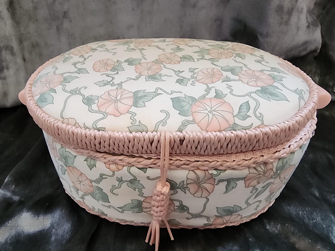 Pink Floral Singer Sewing Box - Etsy