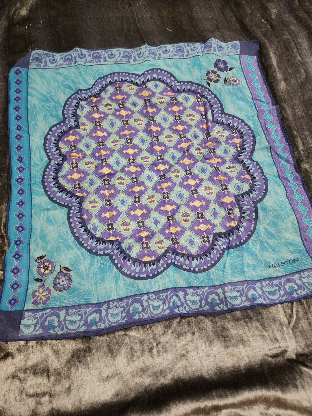 Retro Halston Scarf - Etsy
