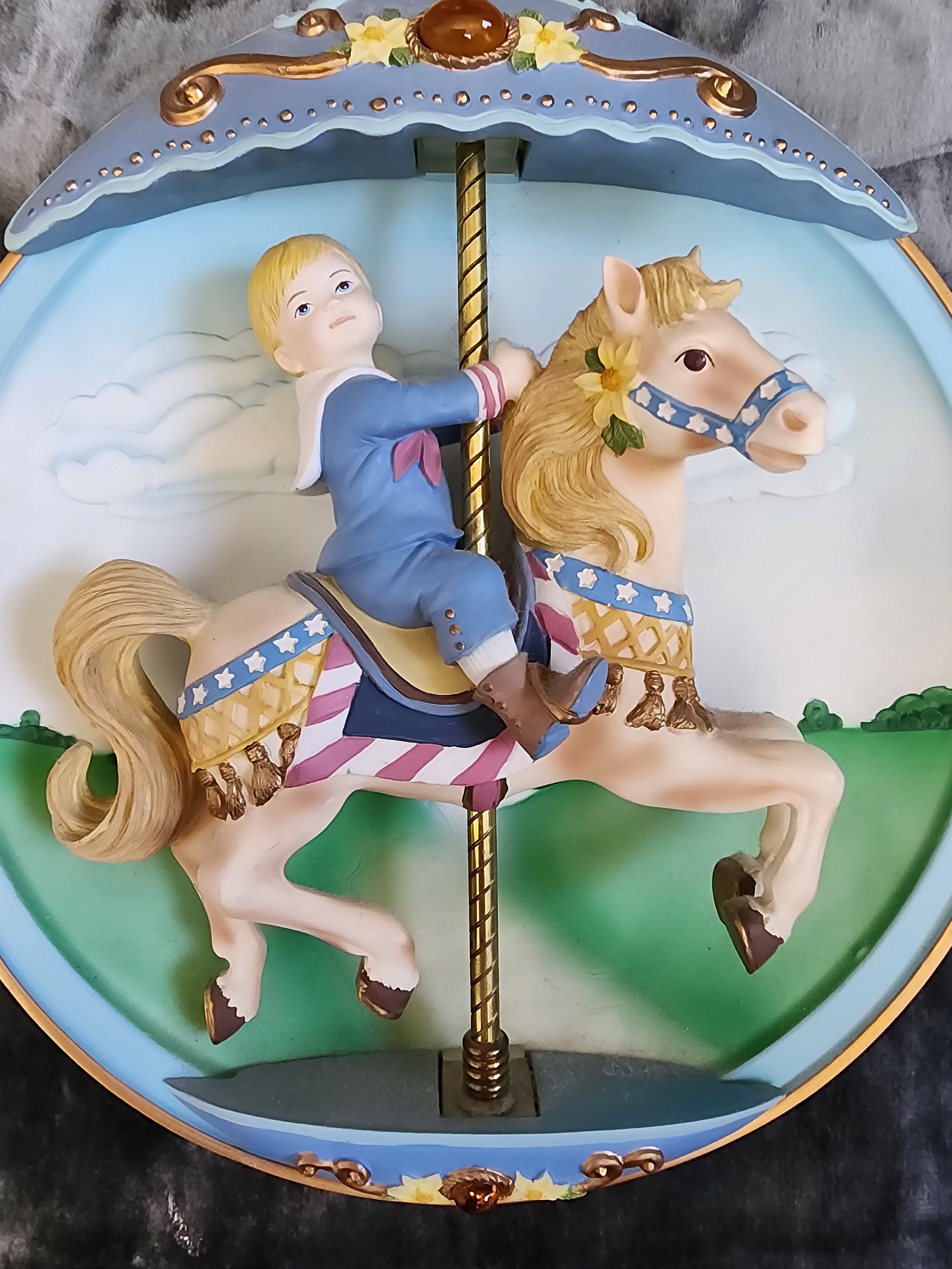 Bradford Exchange Musical Carousel Plate - Etsy