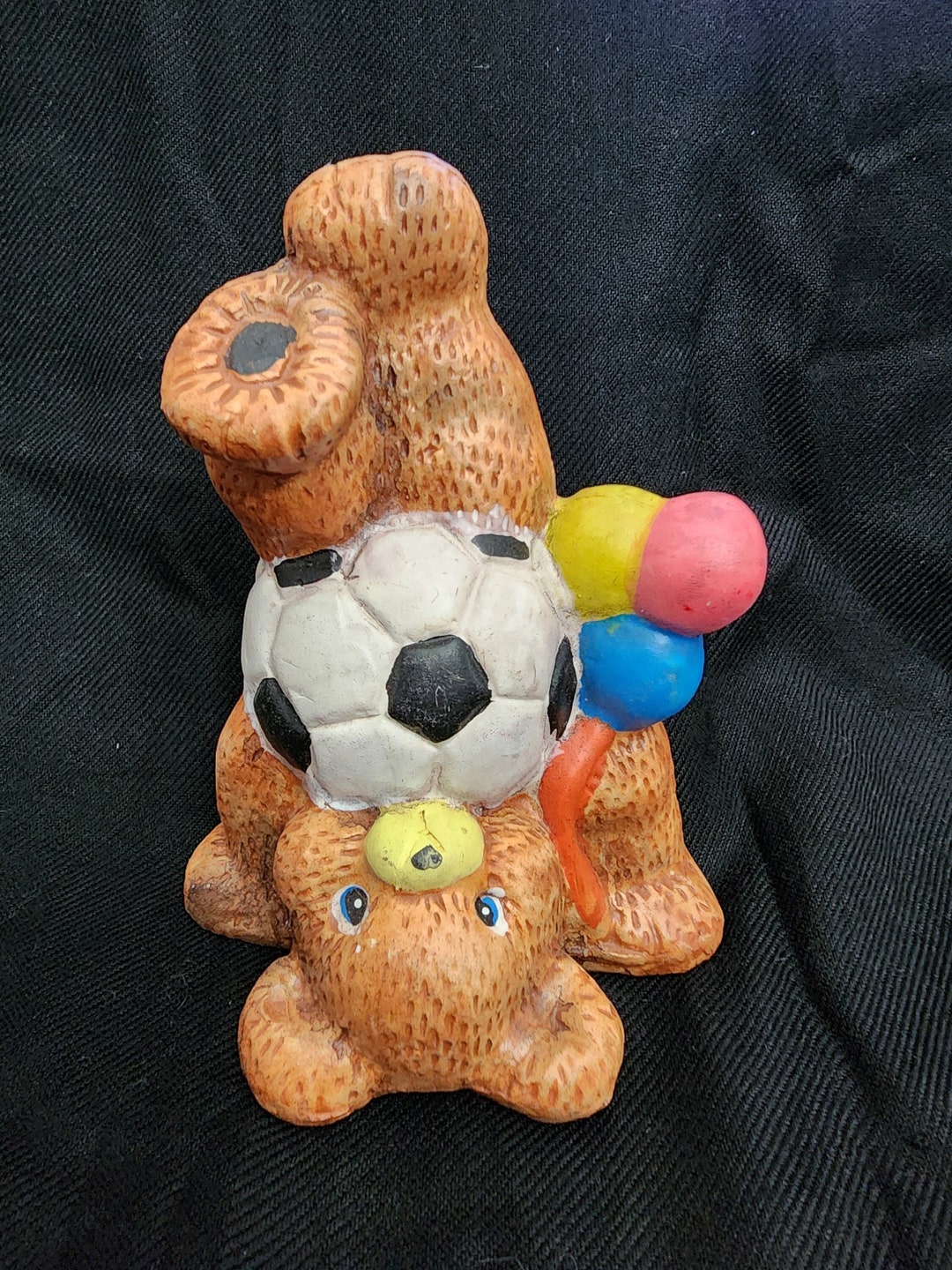 Soccer Ball Bear Figurine - Etsy