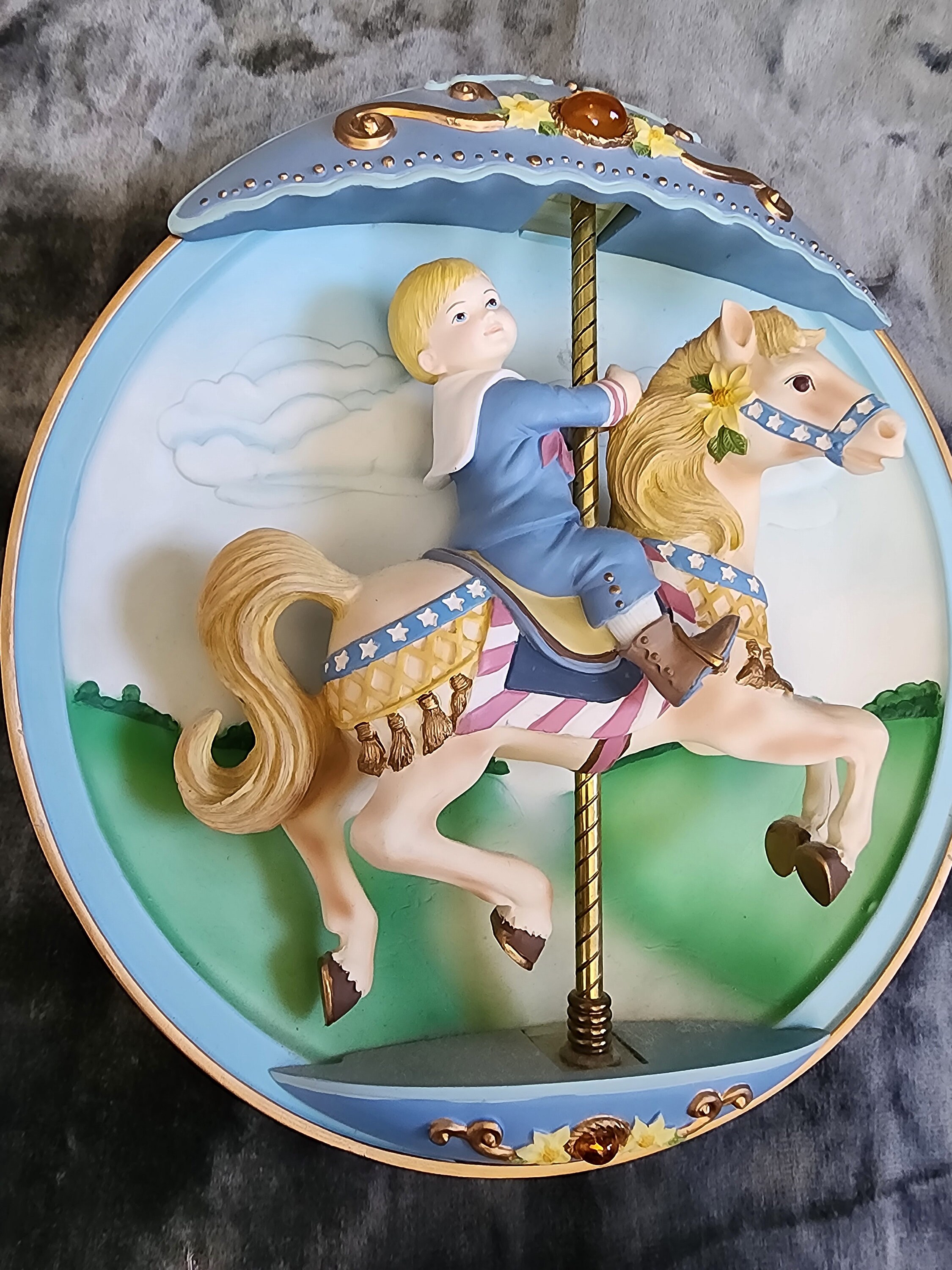 Bradford Exchange Musical Carousel Plate - Etsy
