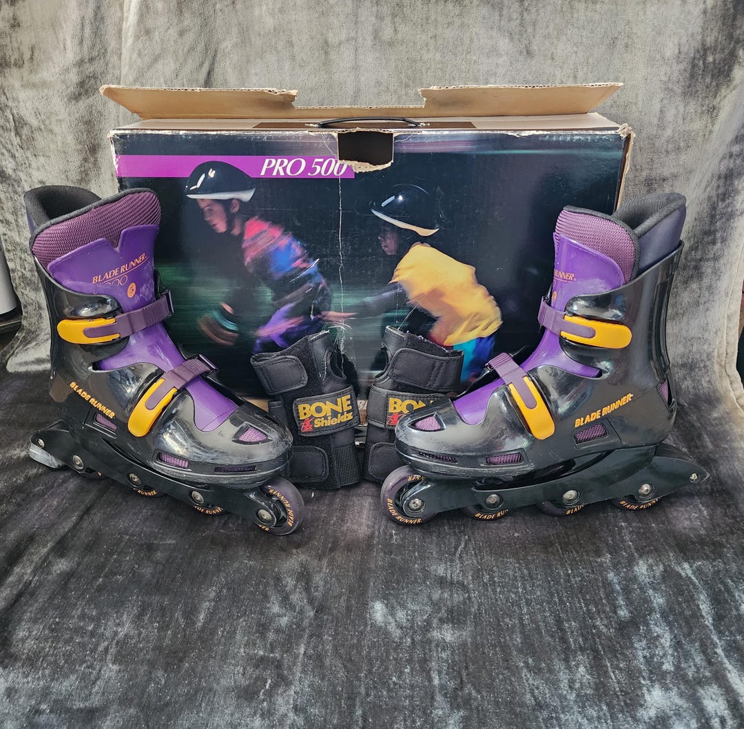 90's Purple and Black Rollerblade Blade Runner Pro 500 - Etsy