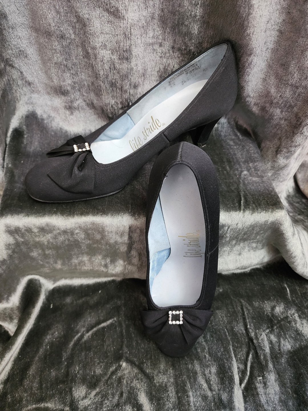 Black Rhinestone Pumps - Etsy