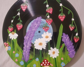 Outer Space Solar System Hand Painted Vinyl Record for Vintage - Etsy