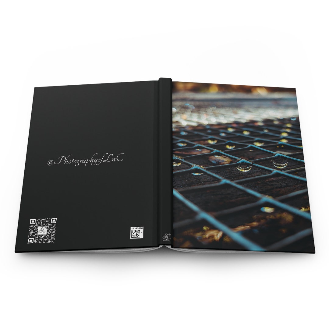 Hardcover Lined Journal-water Drip Metal-notebook, Diary, Gift for Writers, Journaling - Etsy