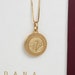 10K Gold First Holy Communion Medallion 15mm, 10K Solid Gold First Holy ...