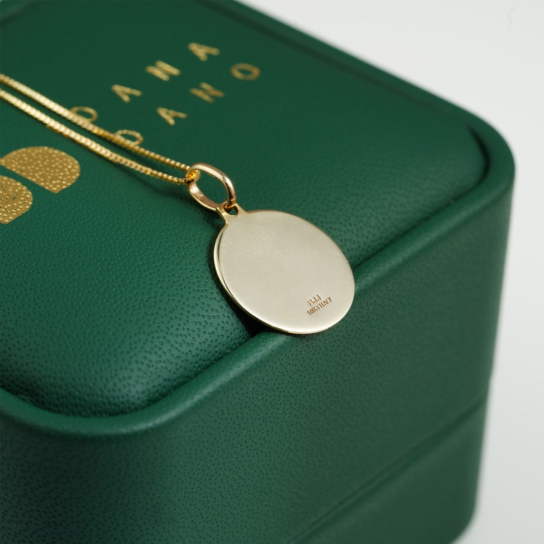 10K Gold First Holy Communion Medallion 15mm, 10K Solid Gold First Holy ...