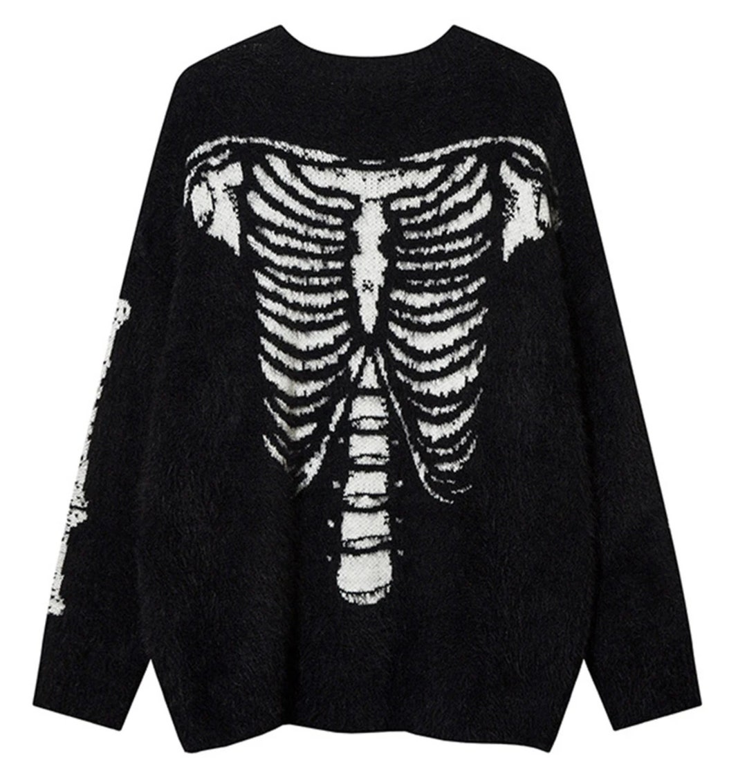 Sonicthemepark Mohair Super Fuzzy Soft UNISEX Skeleton Jumper - Etsy