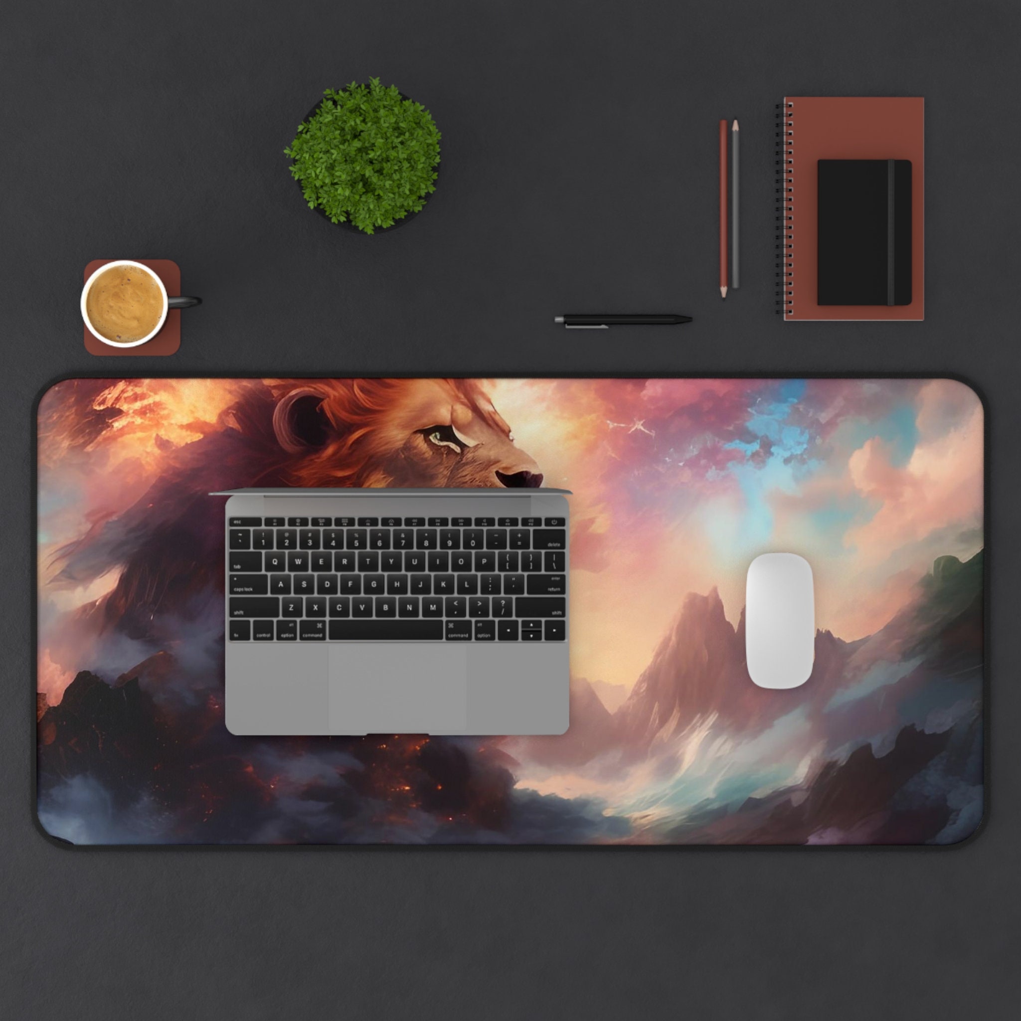 Majestic Lion King: Mufasa Inspired Sunset Desk Mat sold by Israel Lulu ...