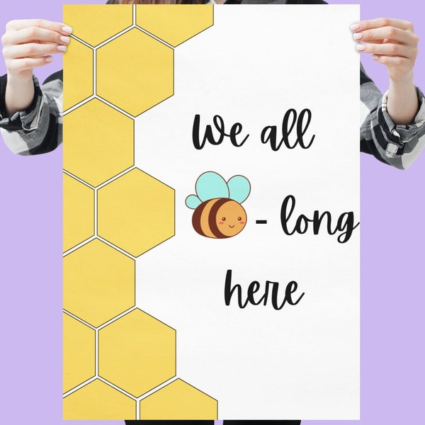 We All Belong Poster - Etsy