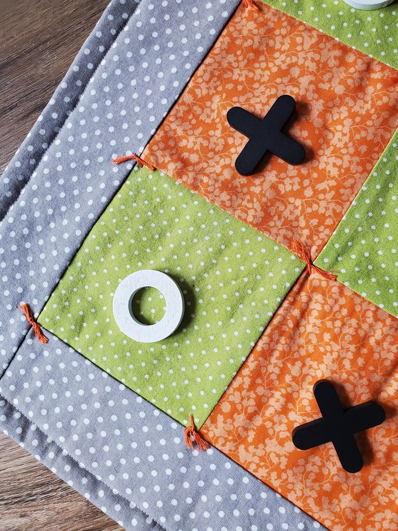Quilted Checkers & Tic-tac-toe Game Mat, Special Occation Gifts - Etsy