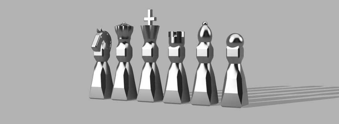 Complete Chess Set STL 3D Print File - Etsy