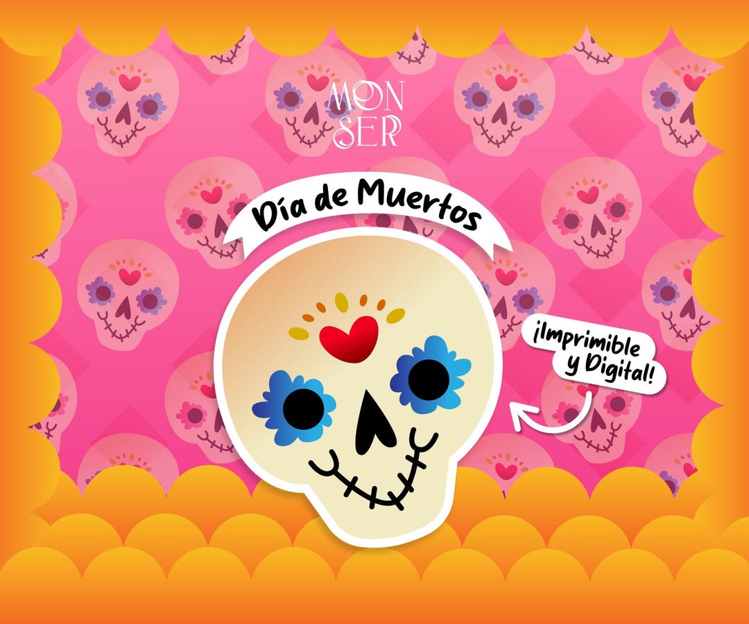 Clipart Calaverita del Día de Muertos - Etsy México