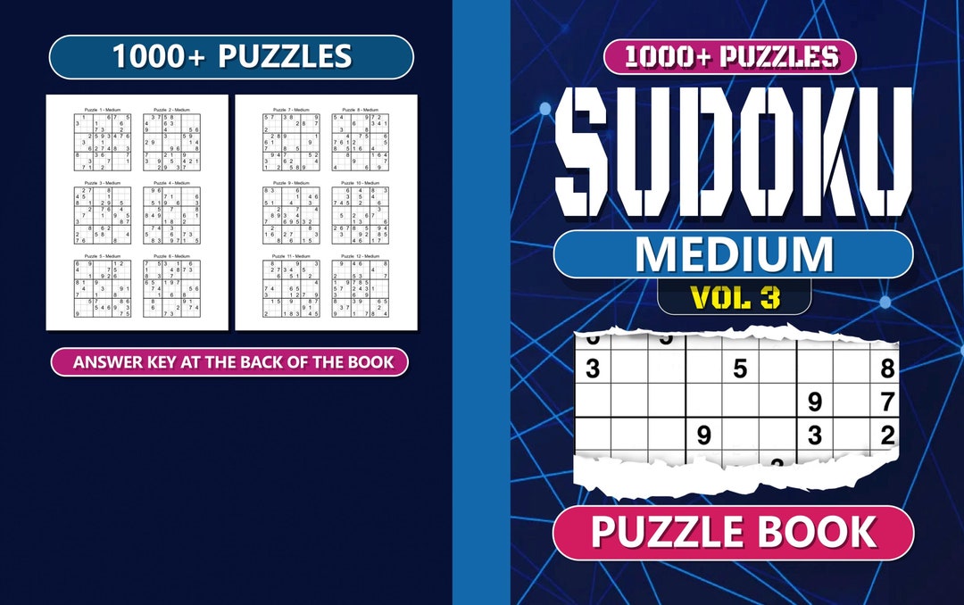 1000 Sudoku Puzzle Vol.#3 | Printable Pages | Puzzles for Adults and ...