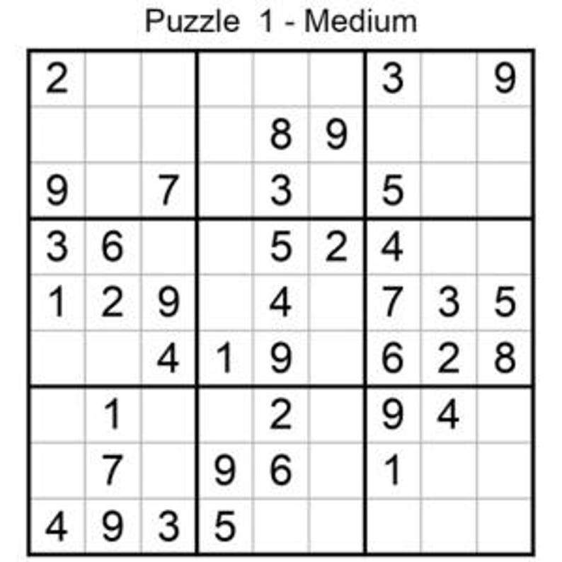 1000 Sudoku Puzzle Vol.#1 | Printable Pages | Puzzles for Adults and ...
