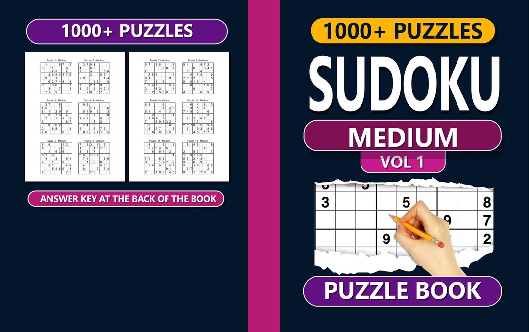 1000 Sudoku Puzzle Vol.#1 | Printable Pages | Puzzles for Adults and ...
