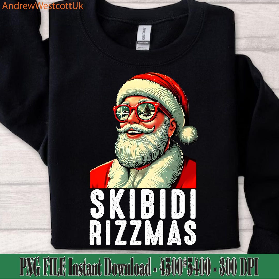 Skibidi Rizzmas Png, Merry Rizzmas Png, Santa Claus Rizz Png, Rude ...