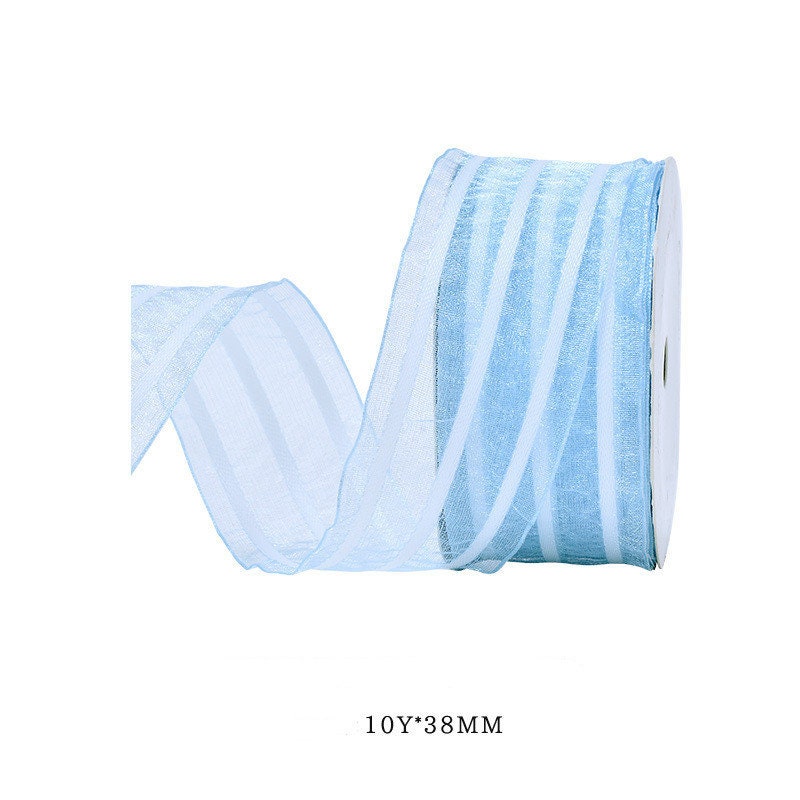 Striped Pleated Chiffon Ribbon, Packaging Chiffon Ribbon, Gift Box ...