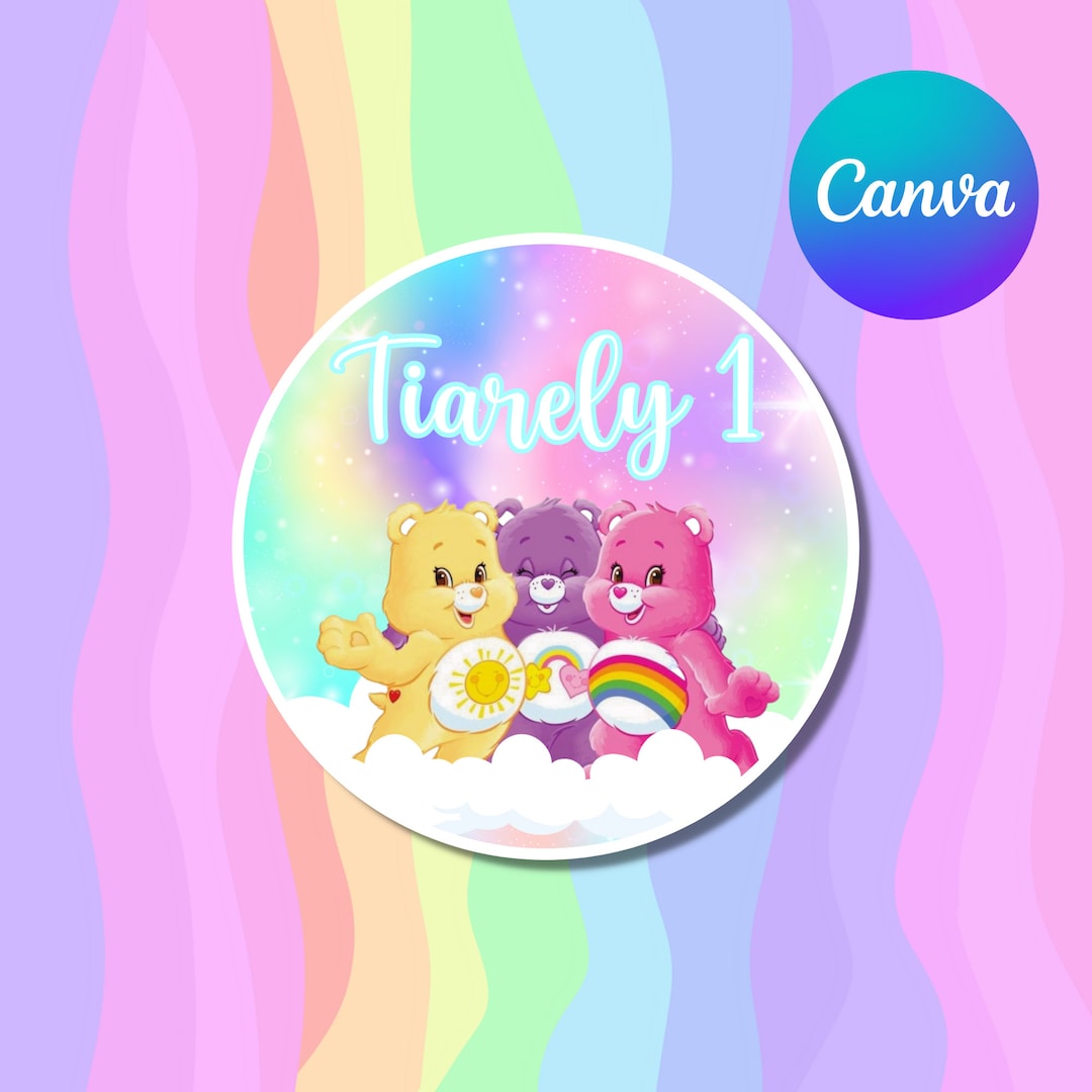Care Bears Sticker Template - Etsy
