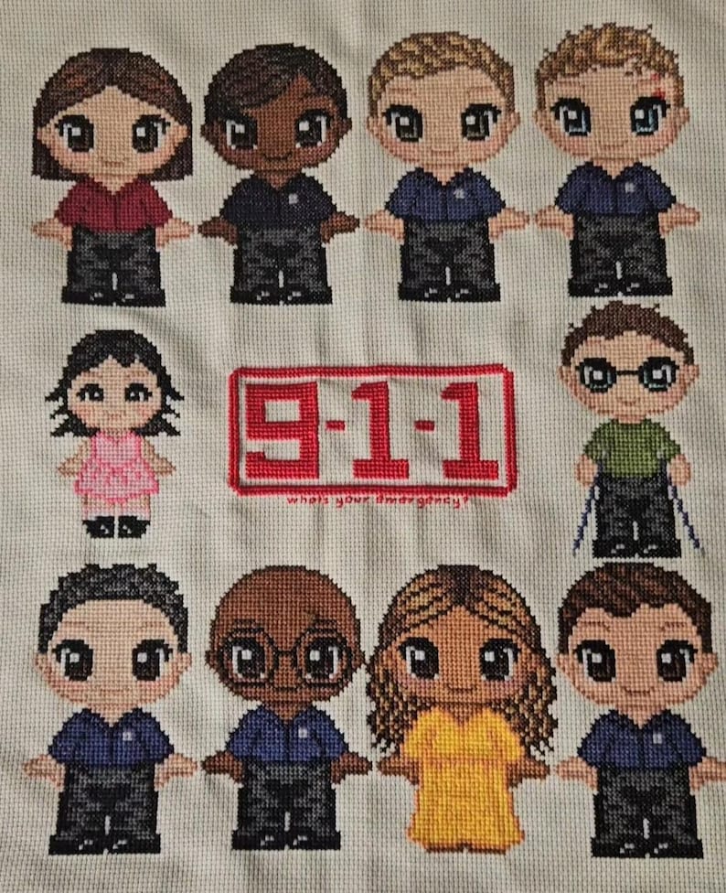 911 Abc Cross Stitch Pattern, PDF Pattern, Download, 911 Art, Buddie ...