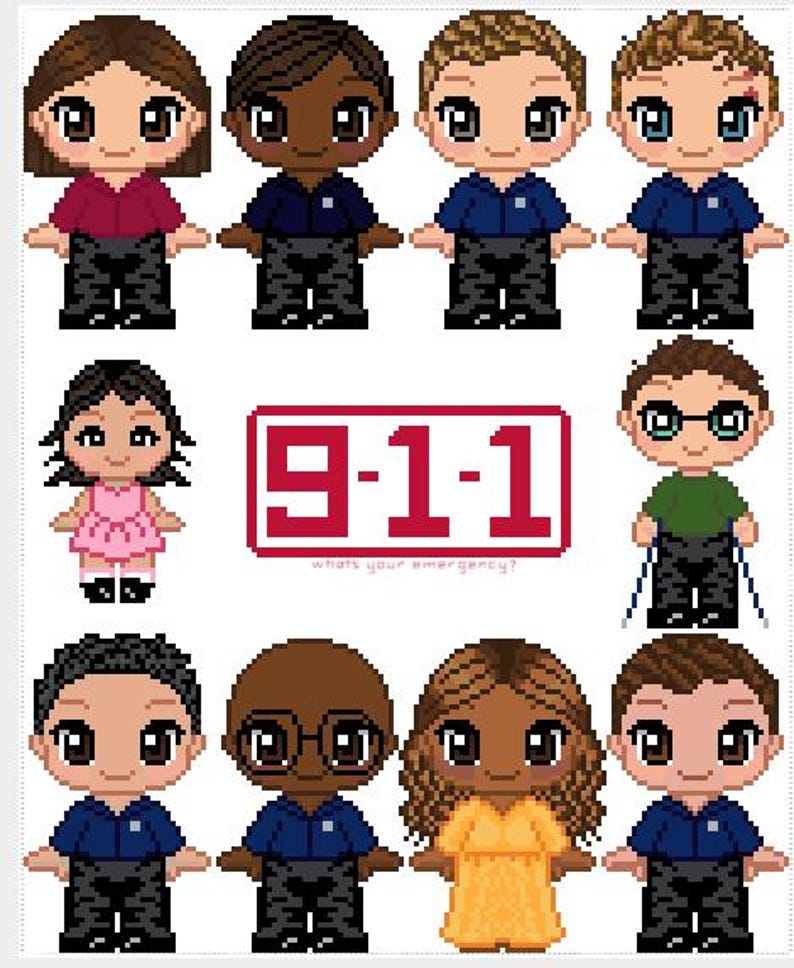 911 Abc Cross Stitch Pattern, PDF Pattern, Download, 911 Art, Buddie ...
