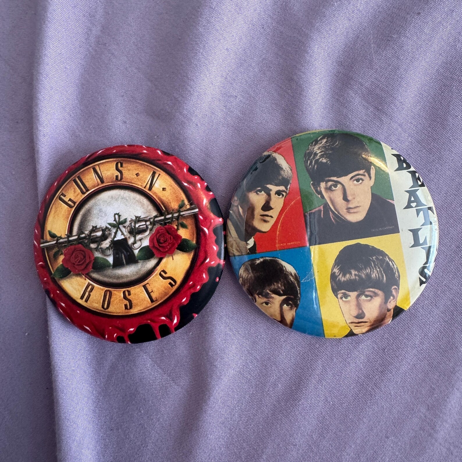 Handmade 2.25in Rock Band Button Pins Vintage One of a Kind Made From ...
